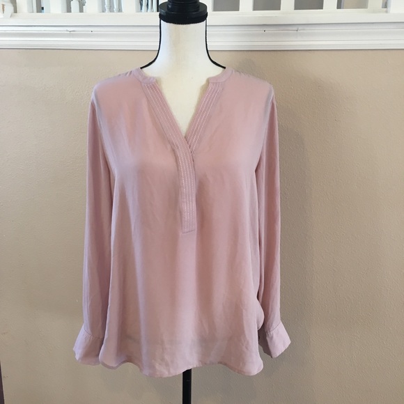 Violet & Claire | Tops | Violet Claire Blush Pink Long Sleeve Blouse M ...